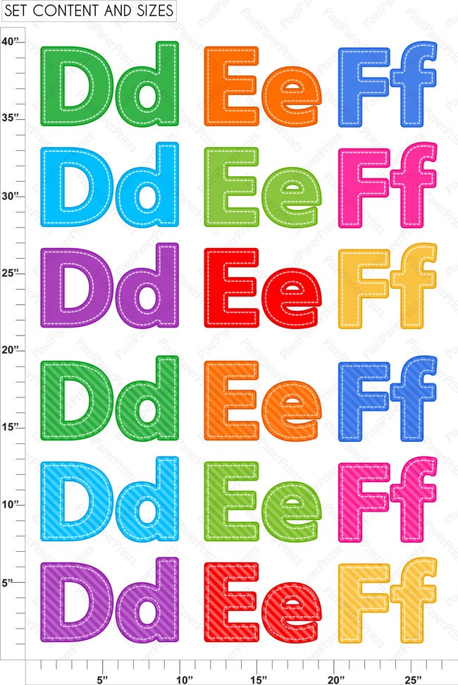 Alphabet Clipart Part 2 ABC Clip Art DEF School Clip Art - Etsy