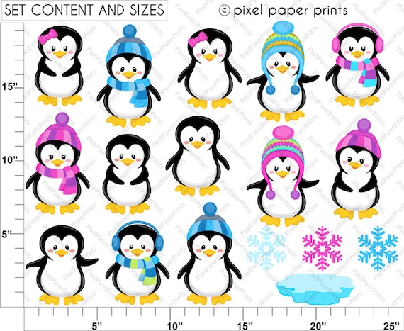 Kids' Crafts Merry and Bright Penguins 2020 Digital Clip Art Set ...