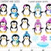 Penguin Clip Art - Winter Clipart - Penguin Clipart - Digital Download ...
