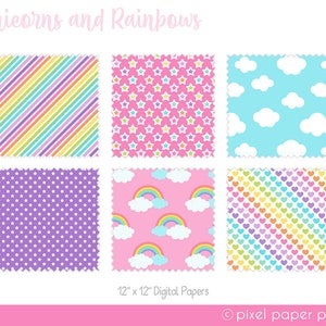 Unicorn Clip Art Unicorns and Rainbows Clipart PNG Files Unicorn ...