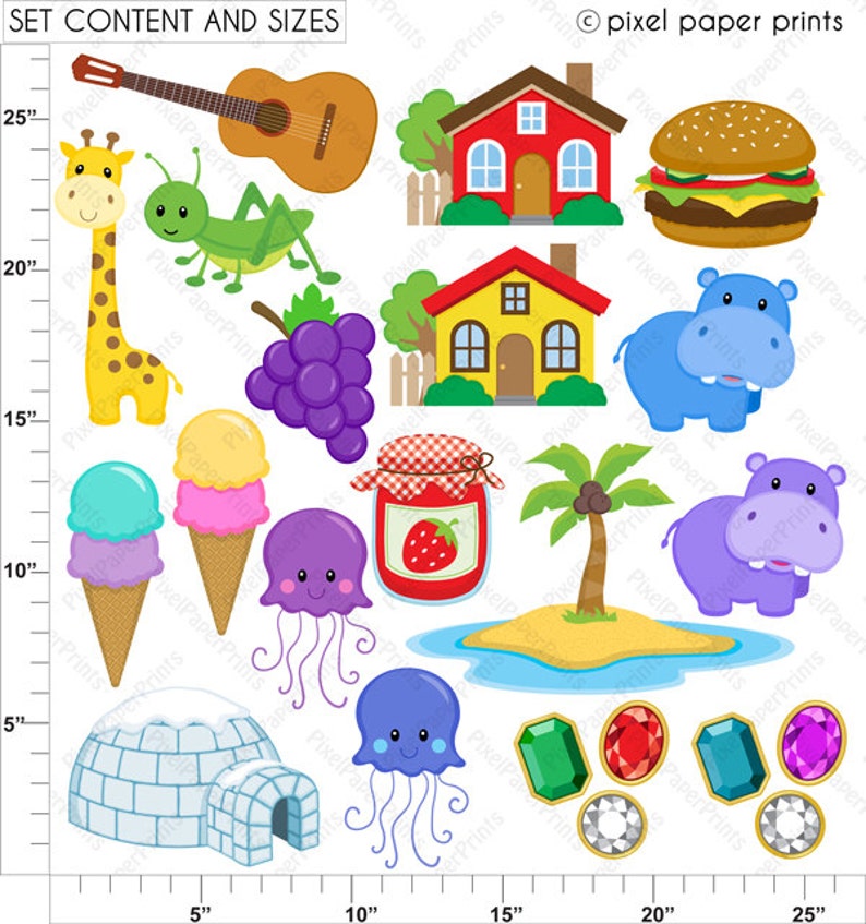 Alphabet Clipart Part 3 - ABC Clip Art - GHIJ - School Clip Art ...