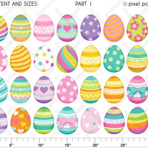Easter Eggs Clipart - Clip Art and Digital Paper Set - Digital Download ...