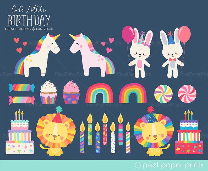 Birthday PNG Clipart - Cute Little Birthday - Over 240 Graphics ...