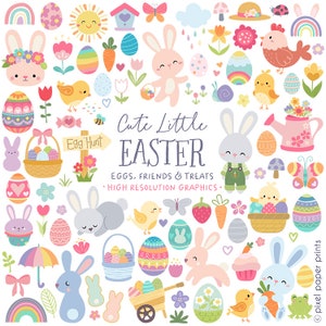 Cute Little Easter Clip Art Graphics | Over 200 High-quality PNG ...