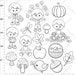 Autumn Boys Digital Stamps Clipart Fall Line Art - Etsy