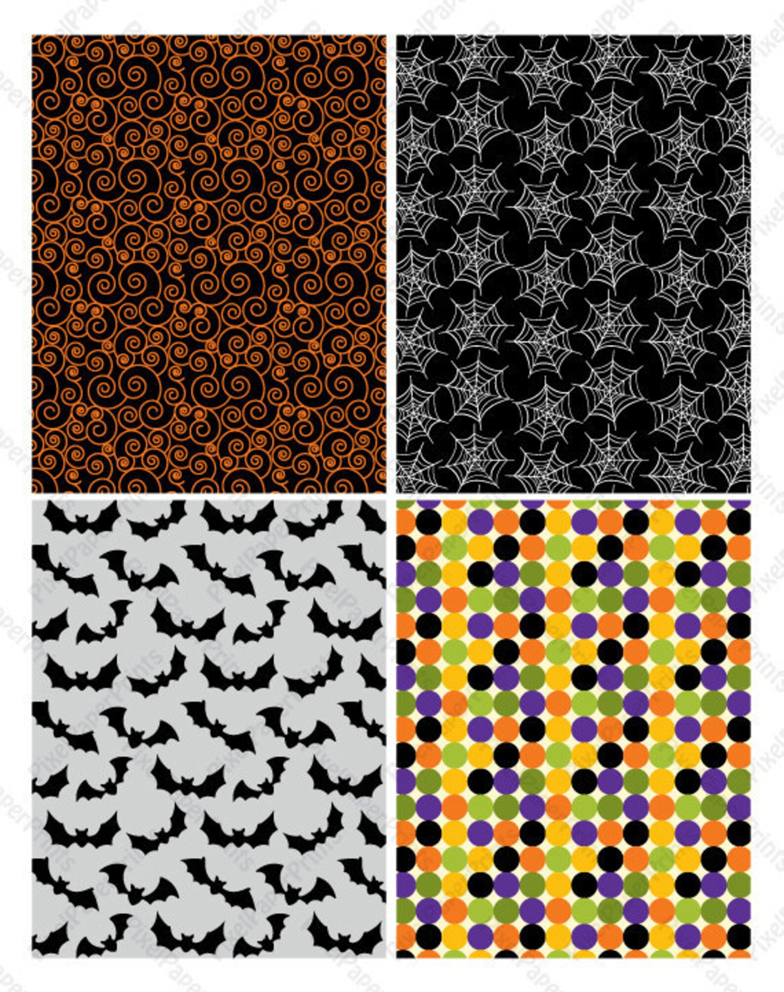 Spooky Pack Halloween Digital Paper Set - Etsy