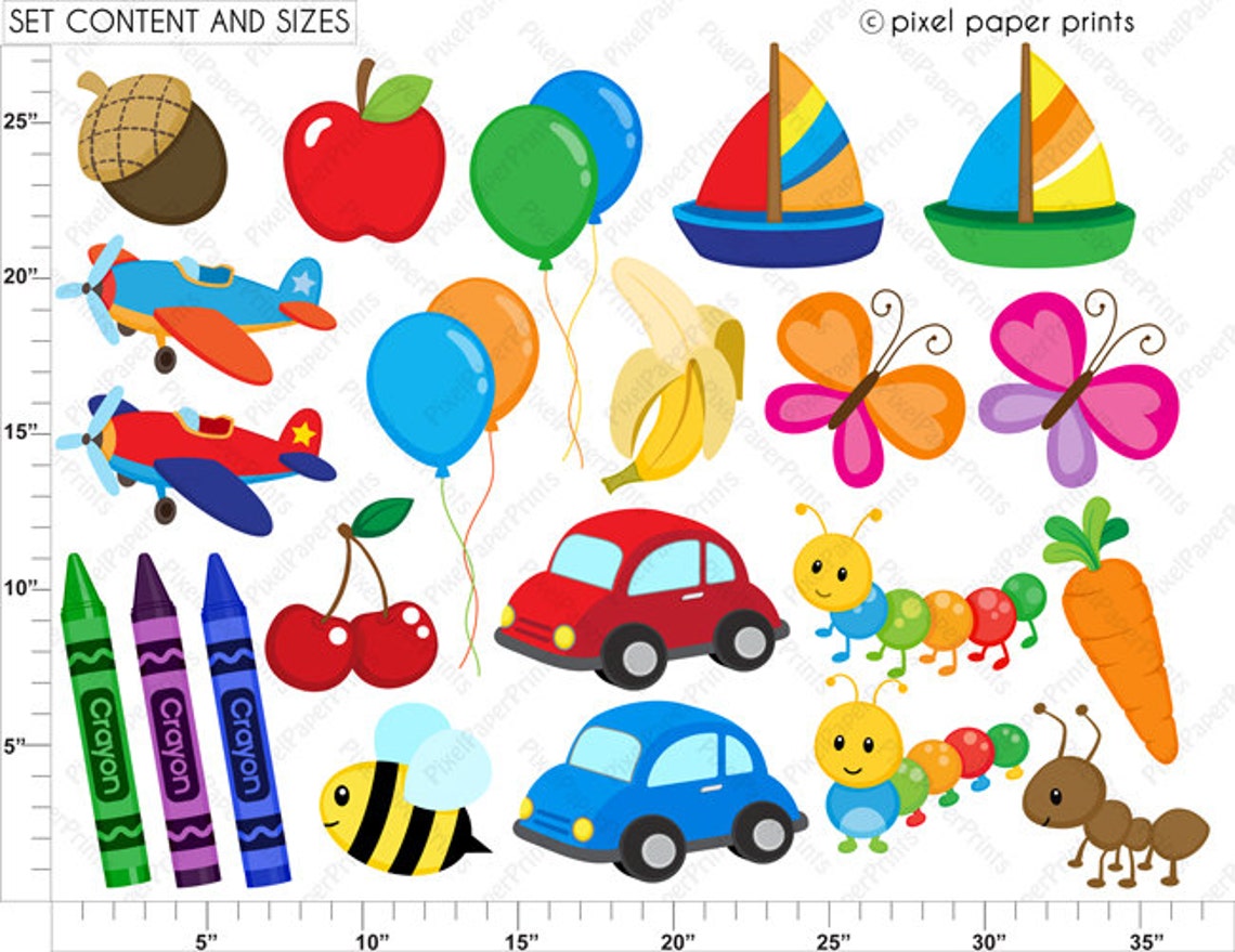 Alphabet Clipart Part 1 ABC Clip Art School Clip Art - Etsy