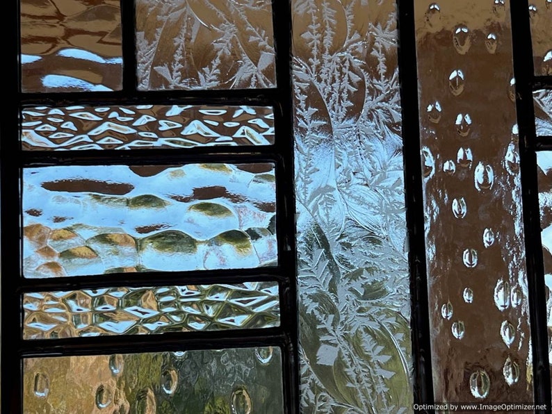 Clear Textures Abstract Stained Glass Panel - Etsy