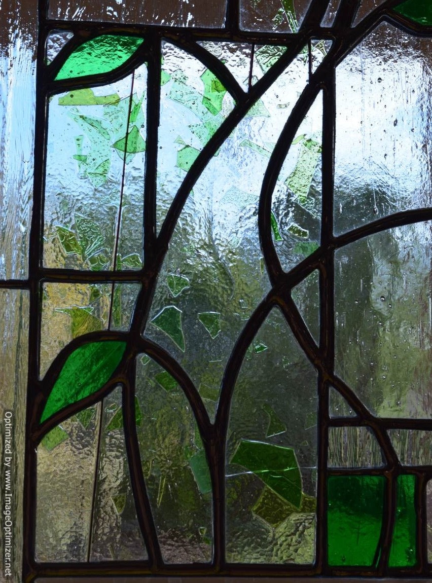 Red Flowers Stained Glass Panel - Etsy