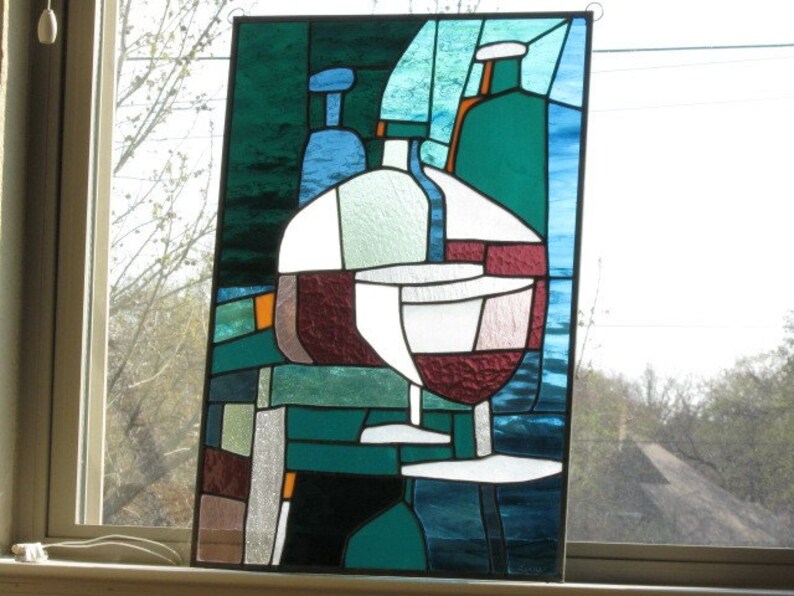 Stained Glass Panel Lean on Me 2 - Etsy