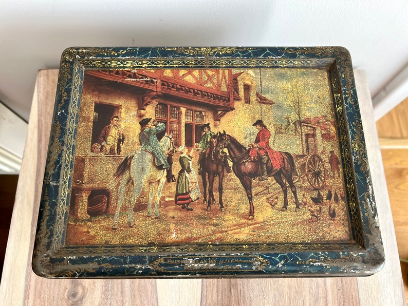 Vintage Blue Bird Tin | 1930s English Harry Vincent Advertising, Hinged ...