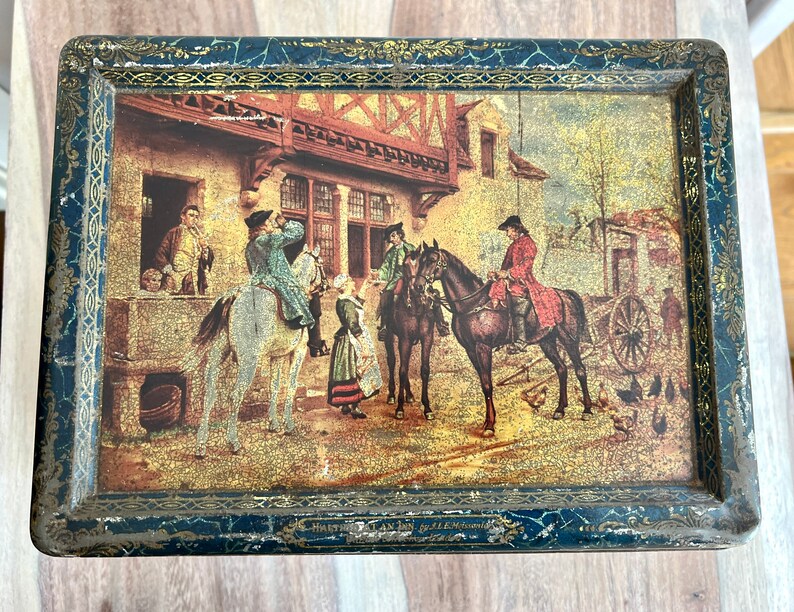 Vintage Blue Bird Tin | 1930s English Harry Vincent Advertising, Hinged ...