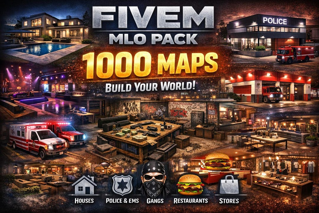 Fivem MLO PACK - 1000. Fivem Maps 1000 - Etsy Australia