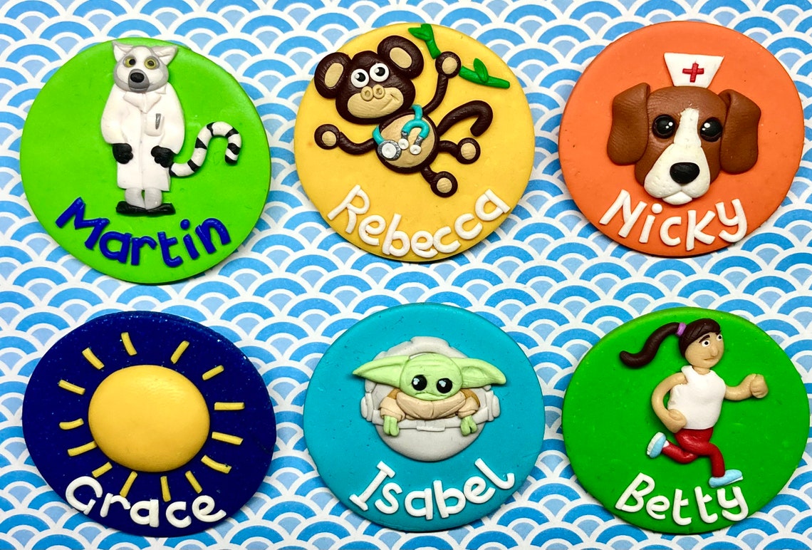 Handmade Personalised Name Badges With Magnetic Clasp - Etsy UK