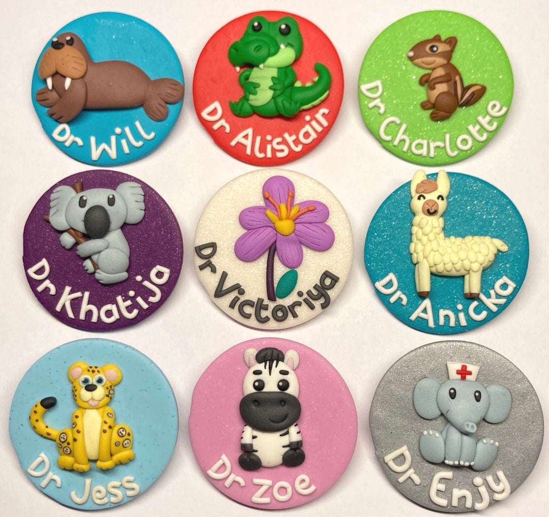 Handmade Personalised Name Badges With Magnetic Clasp - Etsy UK