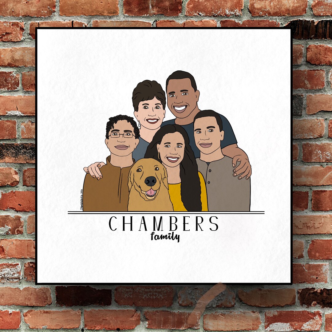 Digital Family Portrait - Etsy