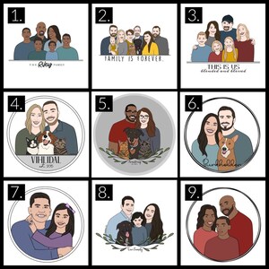 Digital Family Portrait - Etsy