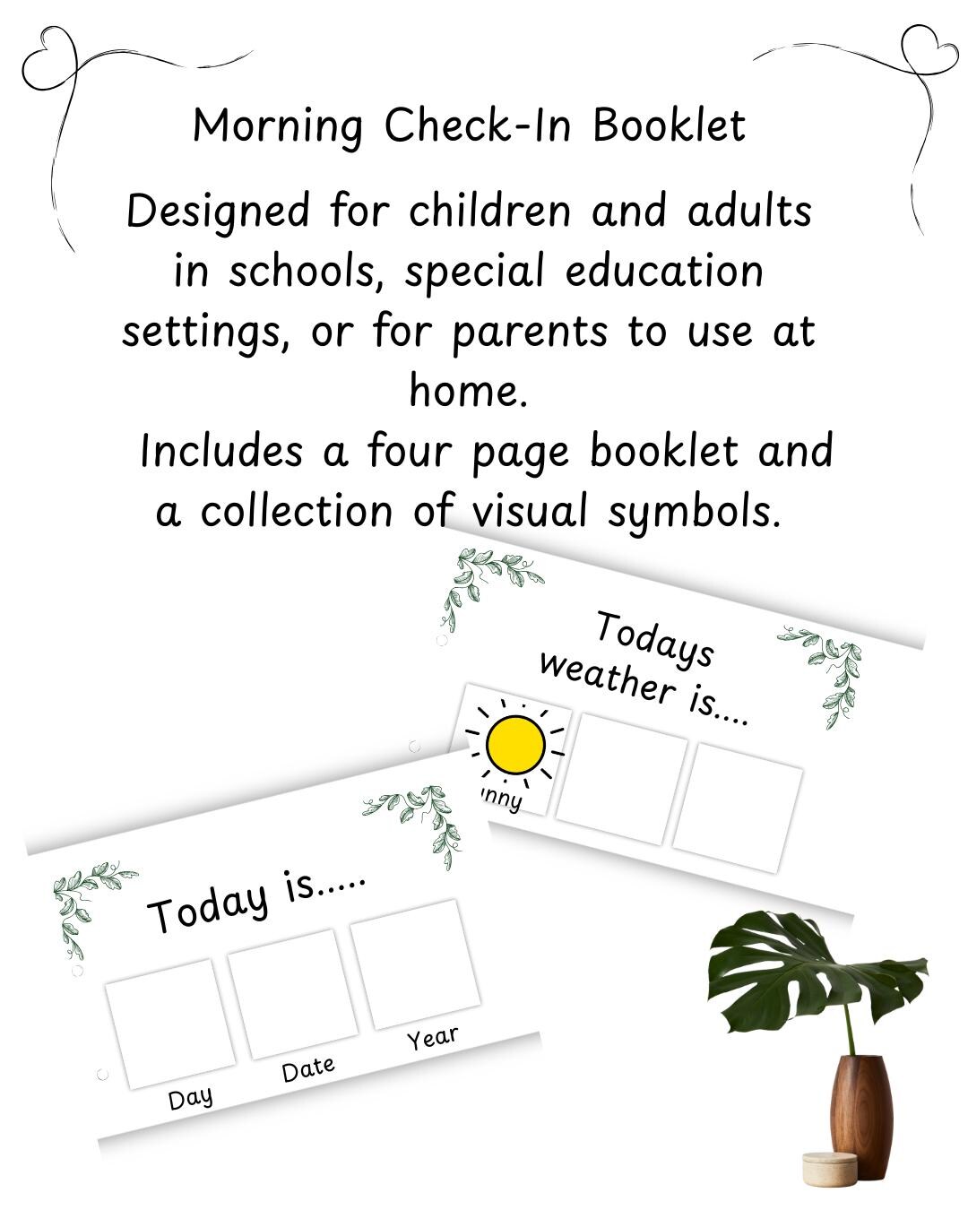 Printable Visual Morning Check-in Booklet | Emotion Symbols & Routine ...