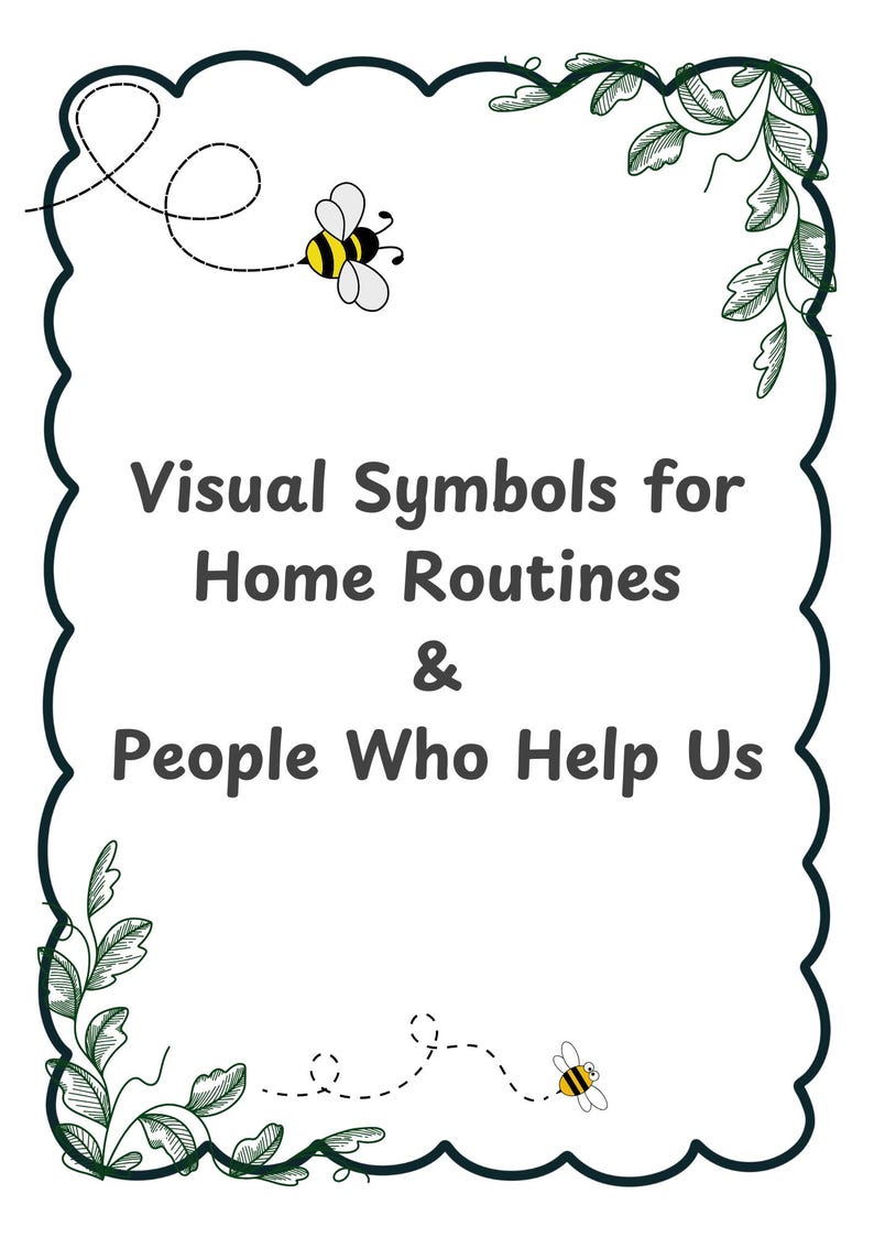 Visual Symbols for Kids – Home Routines & People Who Help Us ...