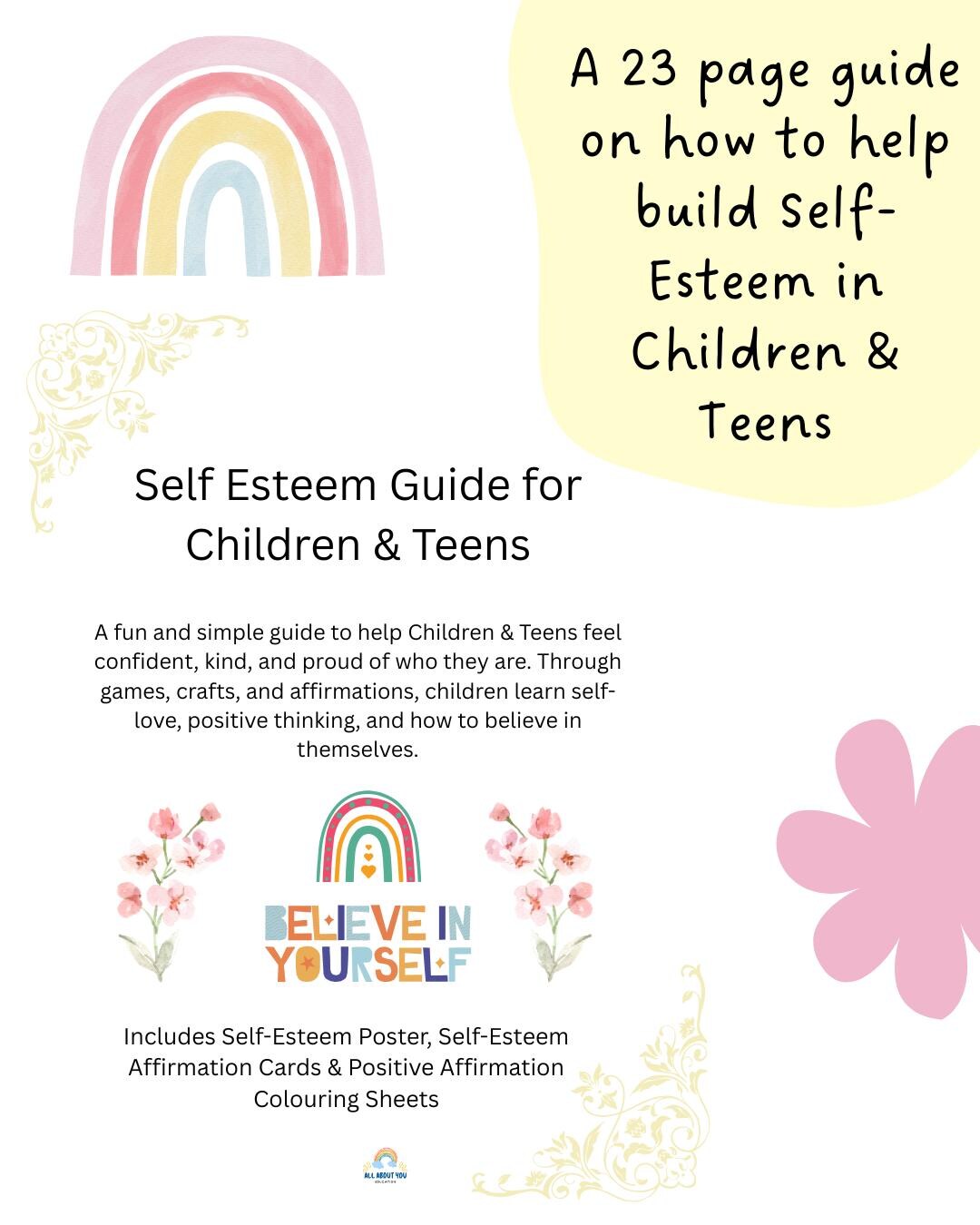 Self-esteem Guide for Children & Teens - Etsy