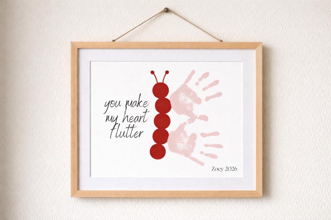 Valentine Handprint Craft - Butterfly - Etsy