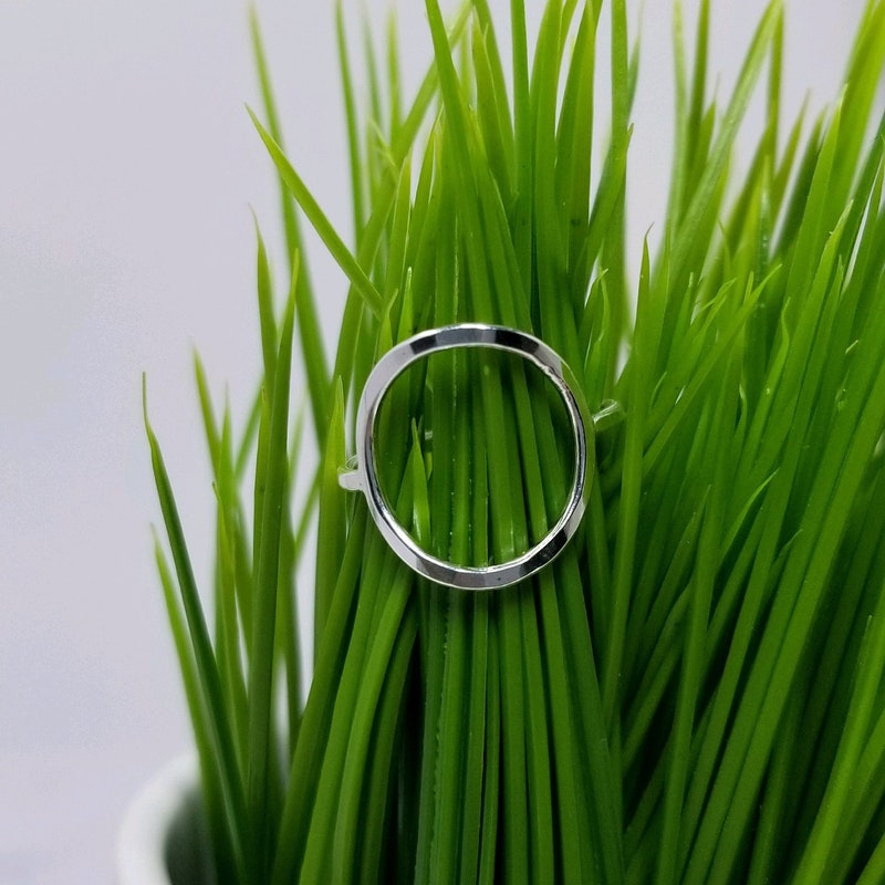Silver Circle Ring - Etsy