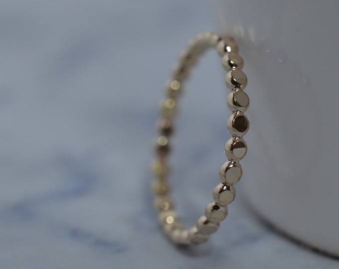 Gold Fill Bubble Ring - Gold Dots Stack Band - Etsy