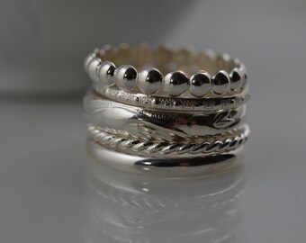 Pattern Silver Ring - Etsy