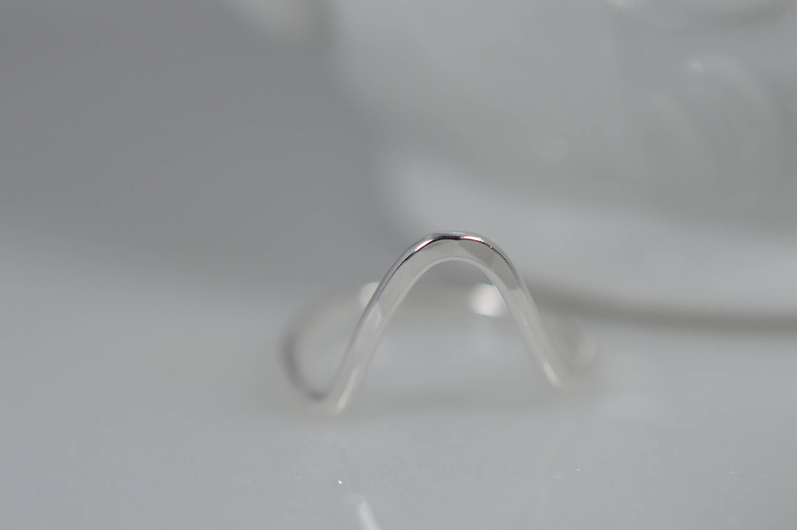 Arch Ring in Sterling Silver - Hammered Finish - Etsy