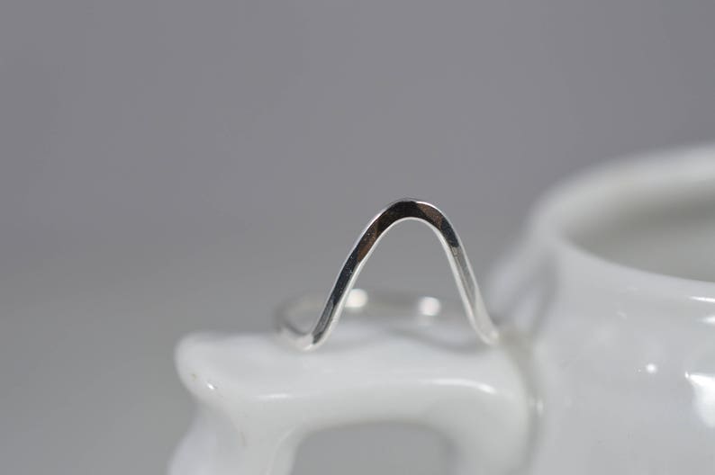 Arch Ring in Sterling Silver - Hammered Finish - Etsy