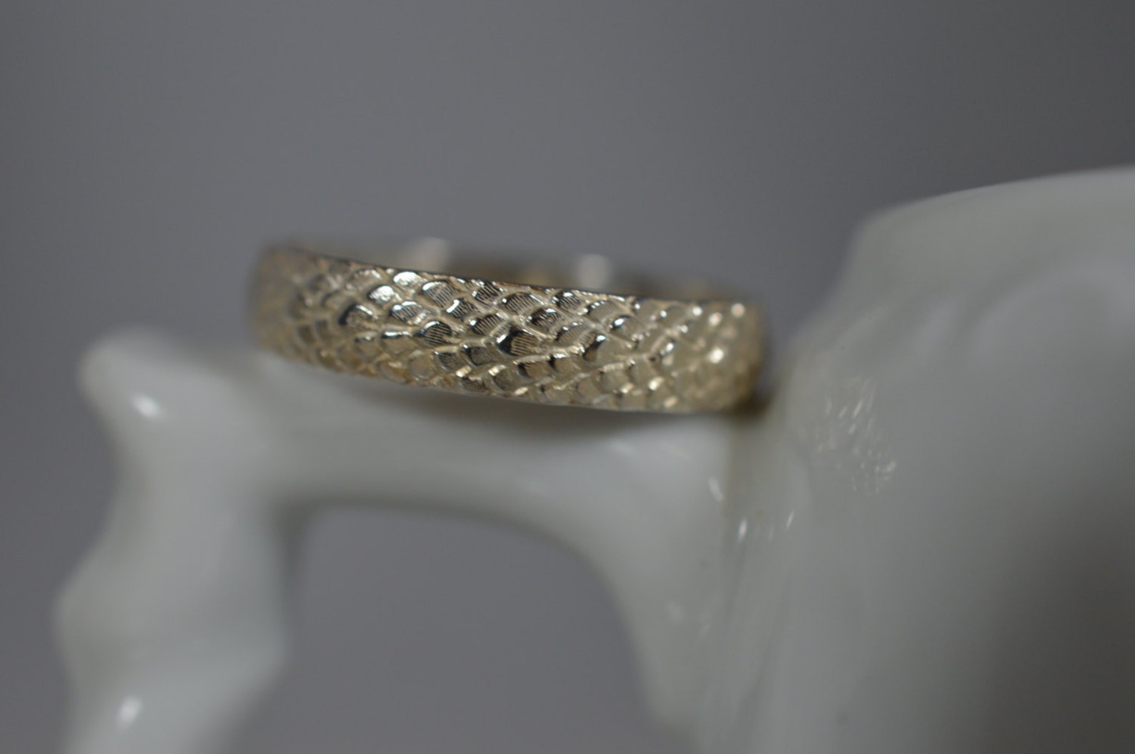 Sterling Silver Snake Skin Pattern Ring Silver Stacking Ring - Etsy