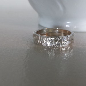 Simple Sterling Silver Textured Ring - Etsy