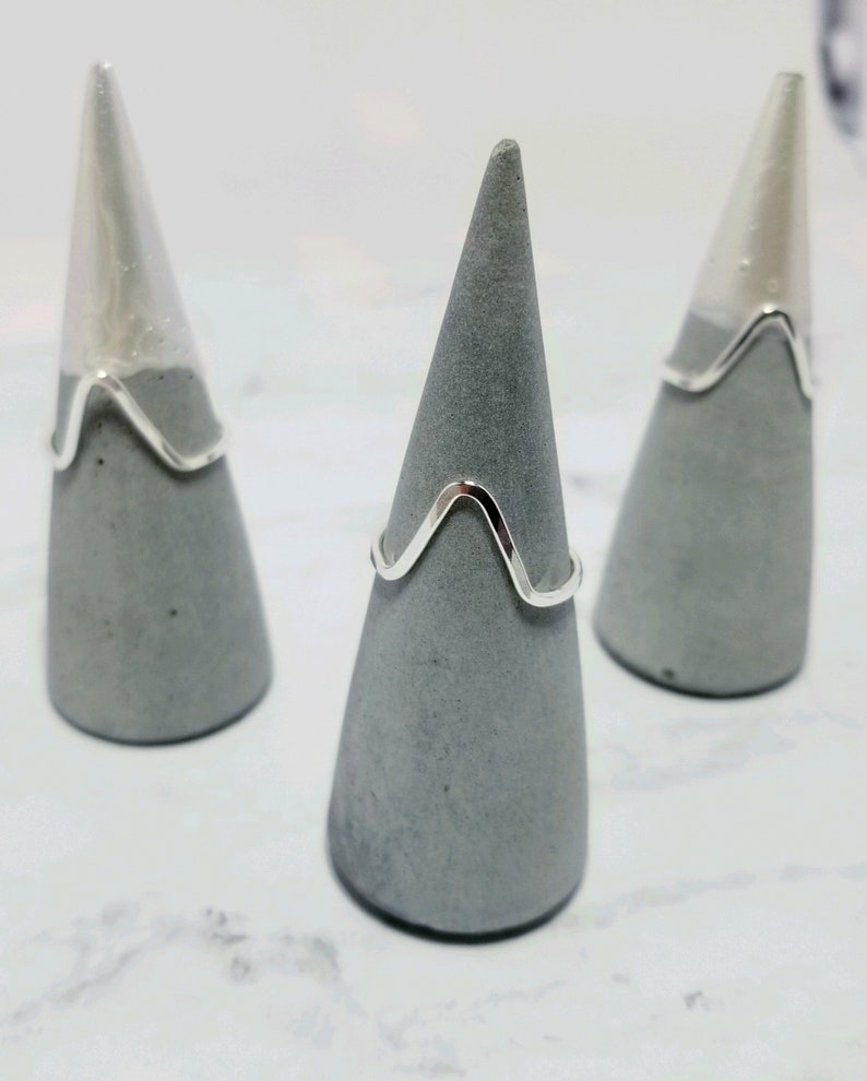 Arch Ring in Sterling Silver - Hammered Finish - Etsy