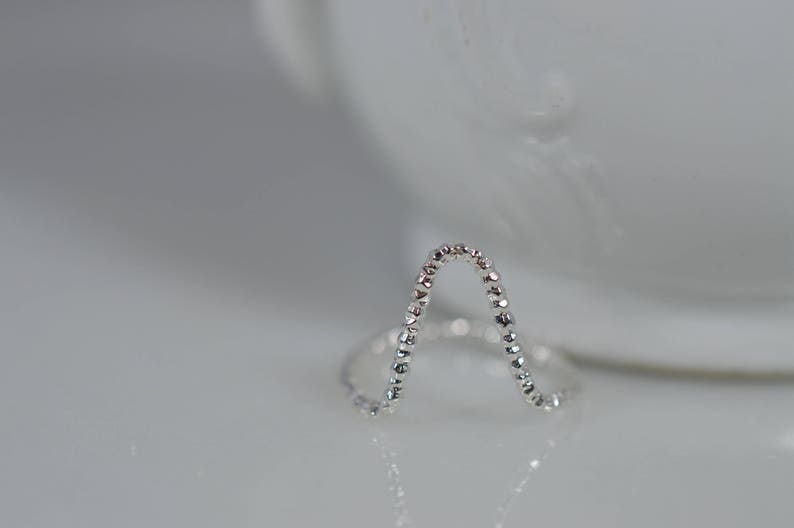 Arch Ring in Sterling Silver Starburst | Etsy