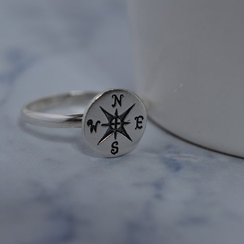 Compass Rose Ring 925 Sterling Silver Graduation Ring - Etsy