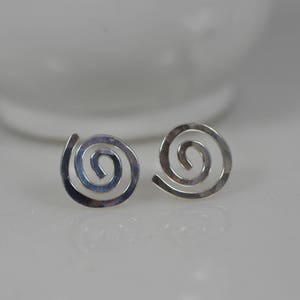 925 Sterling Silver Spiral Earrings - Etsy