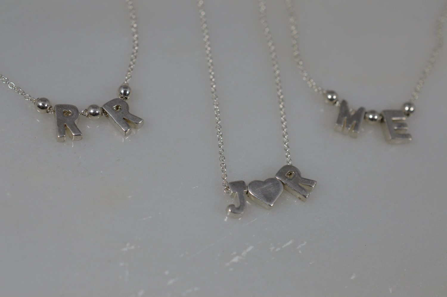 Custom Sterling Silver Initial Necklace choose your letter | Etsy