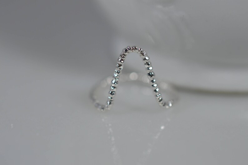 Arch Ring in Sterling Silver Starburst | Etsy