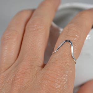 Arch Ring in Sterling Silver - Hammered Finish - Etsy