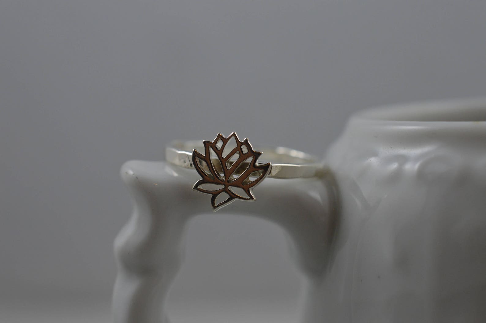 Lotus Flower Ring in Sterling Silver 925 Lotus Ring - Etsy
