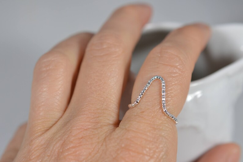 Arch Ring in Sterling Silver Starburst - Etsy
