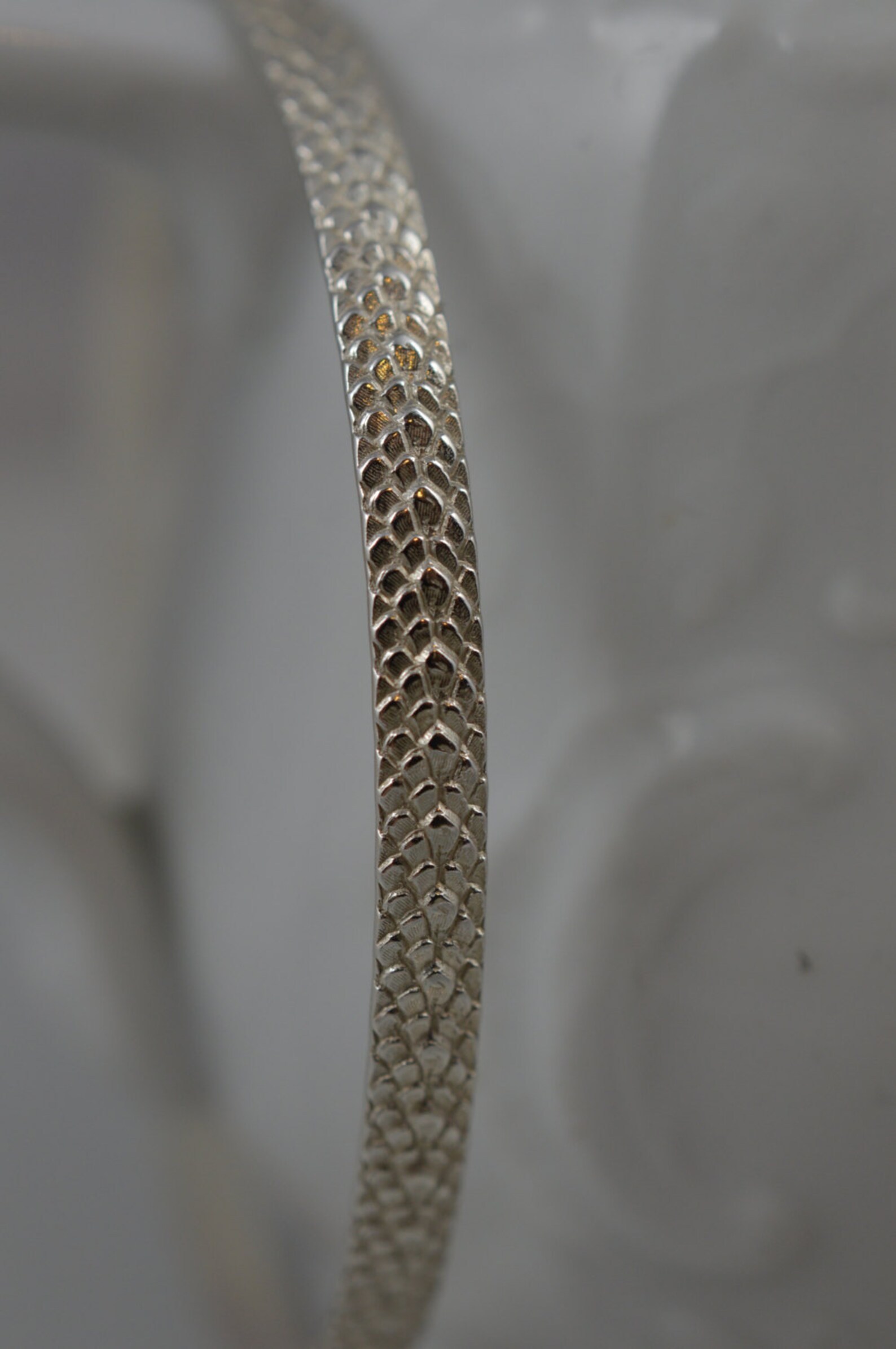 Sterling Silver Pattern Bangle Snake Skin Pattern Bracelet - Etsy