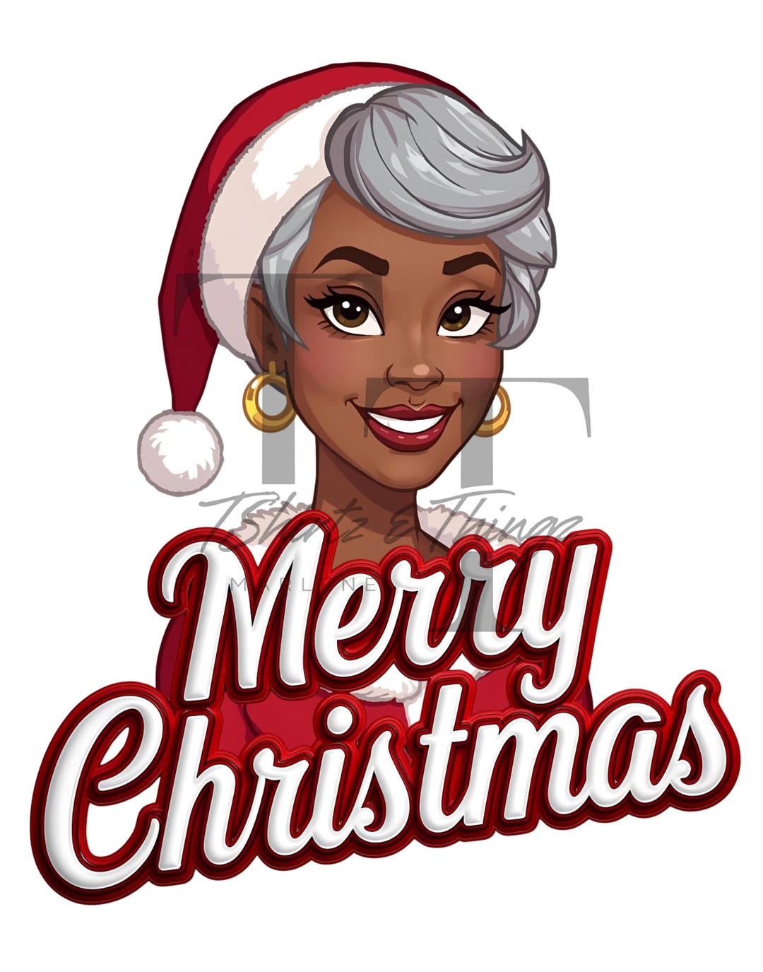 Mrs. Claus Merry Christmas Design PNG Bundle - Etsy