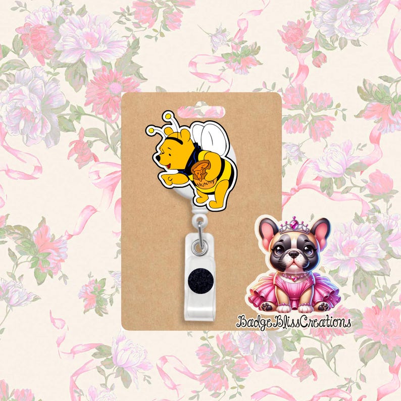Pooh Bumble Bee Retractable Badge Reel - Etsy