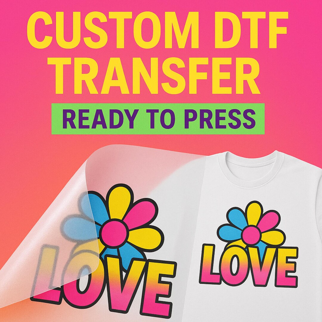 Custom DTF Transfer, Personalized Iron on Decal DIY Prints, Bulk Sale ...