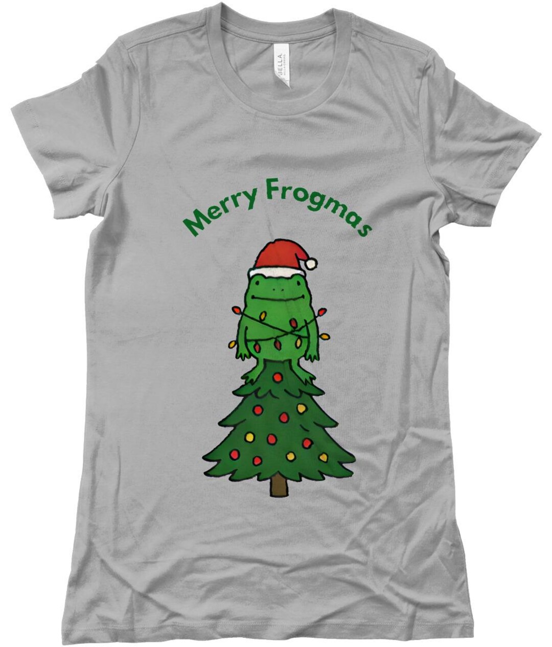 Merry Frogmas T-shirt: Funny Christmas Frog Tree Topper - Frog Lover ...
