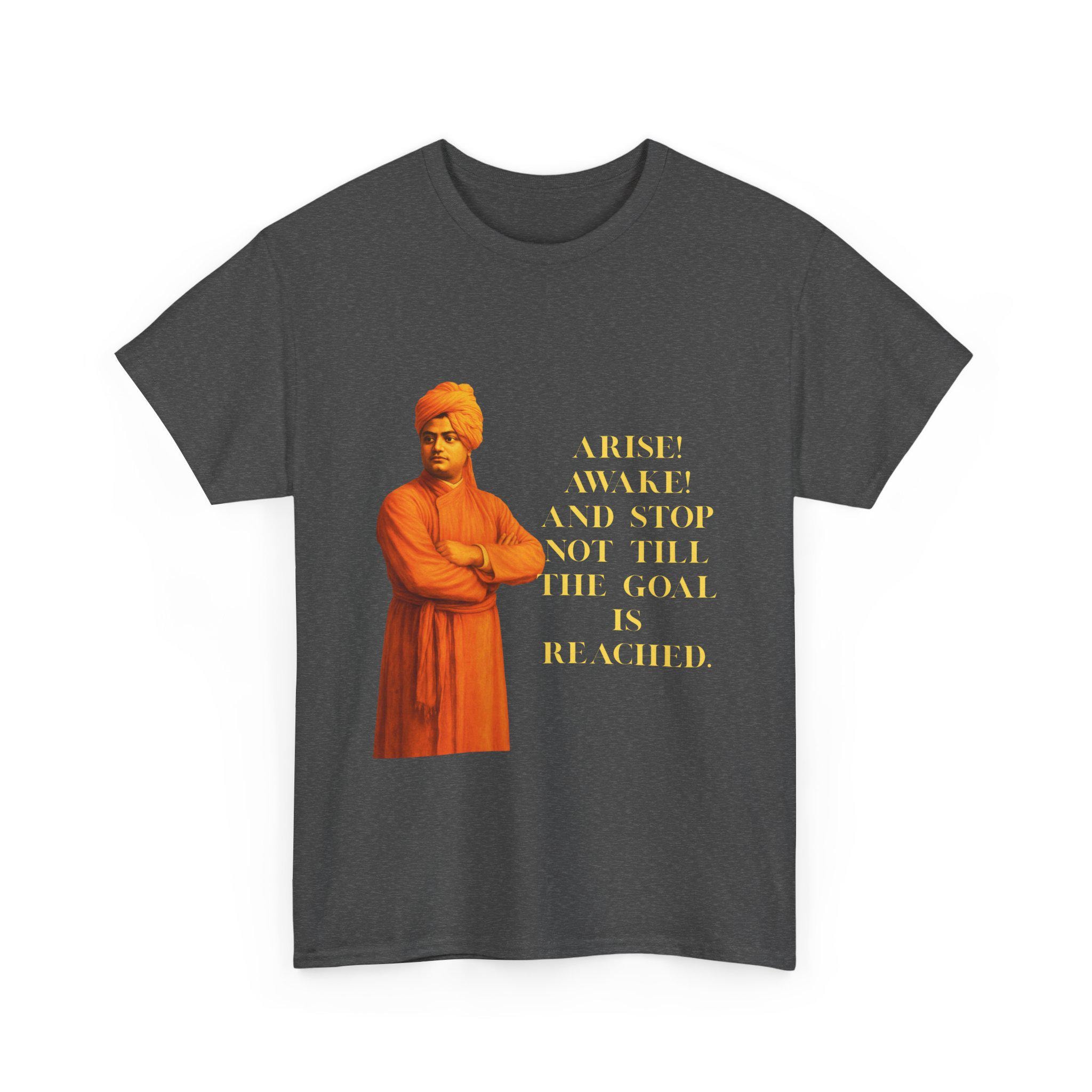 Swami Vivekananda Illustration Arise Awake Quote Tee | Inspirational ...