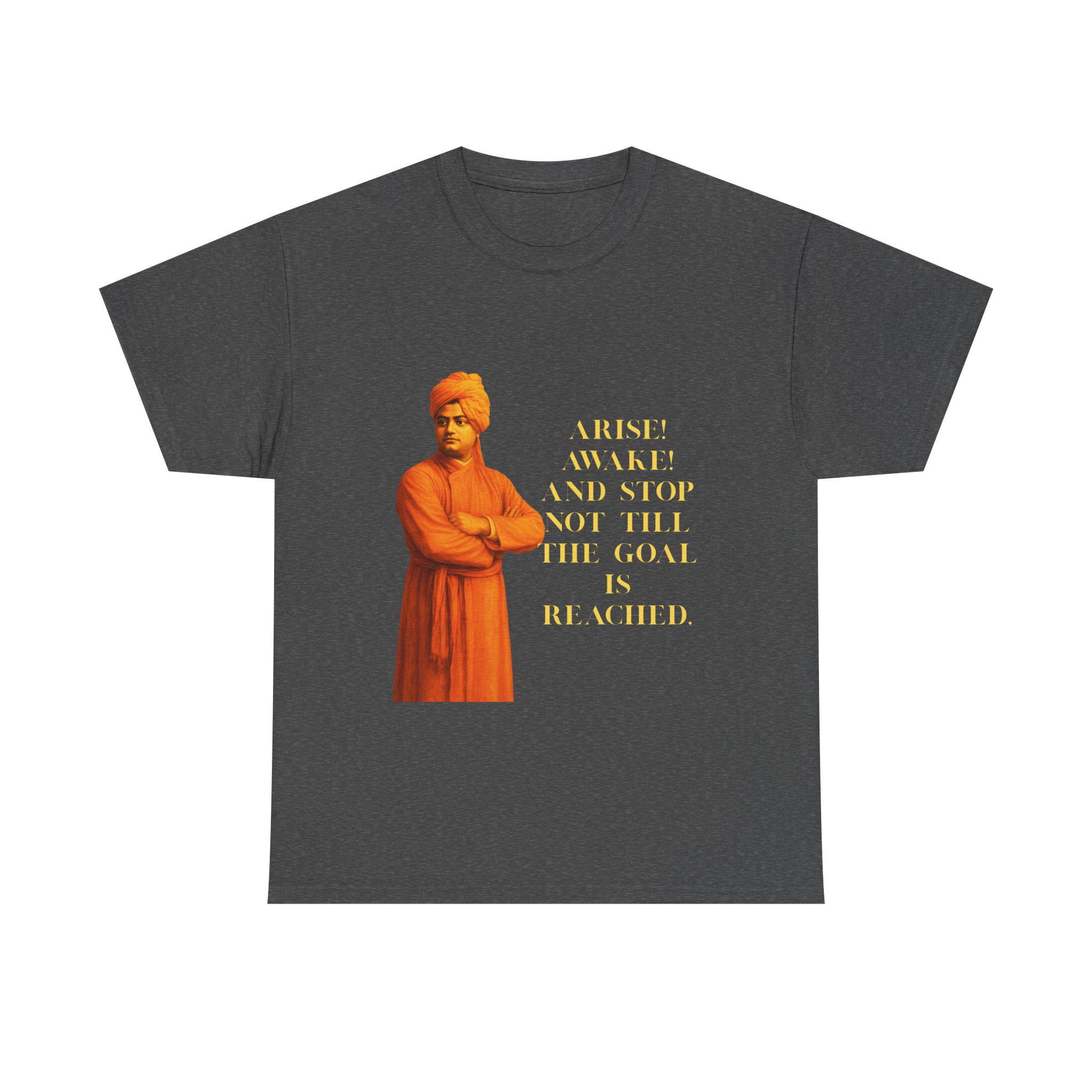 Swami Vivekananda Illustration Arise Awake Quote Tee | Inspirational ...