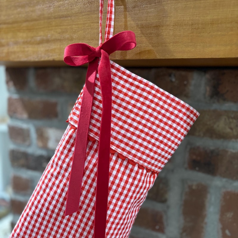 White Stocking Scalloped - Etsy