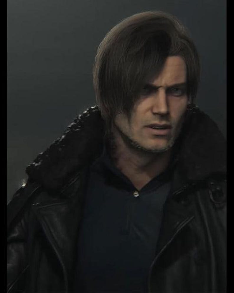 RE9 Leon S Kennedy Leather Jacket | Resident Evil Cosplay Costume - Etsy